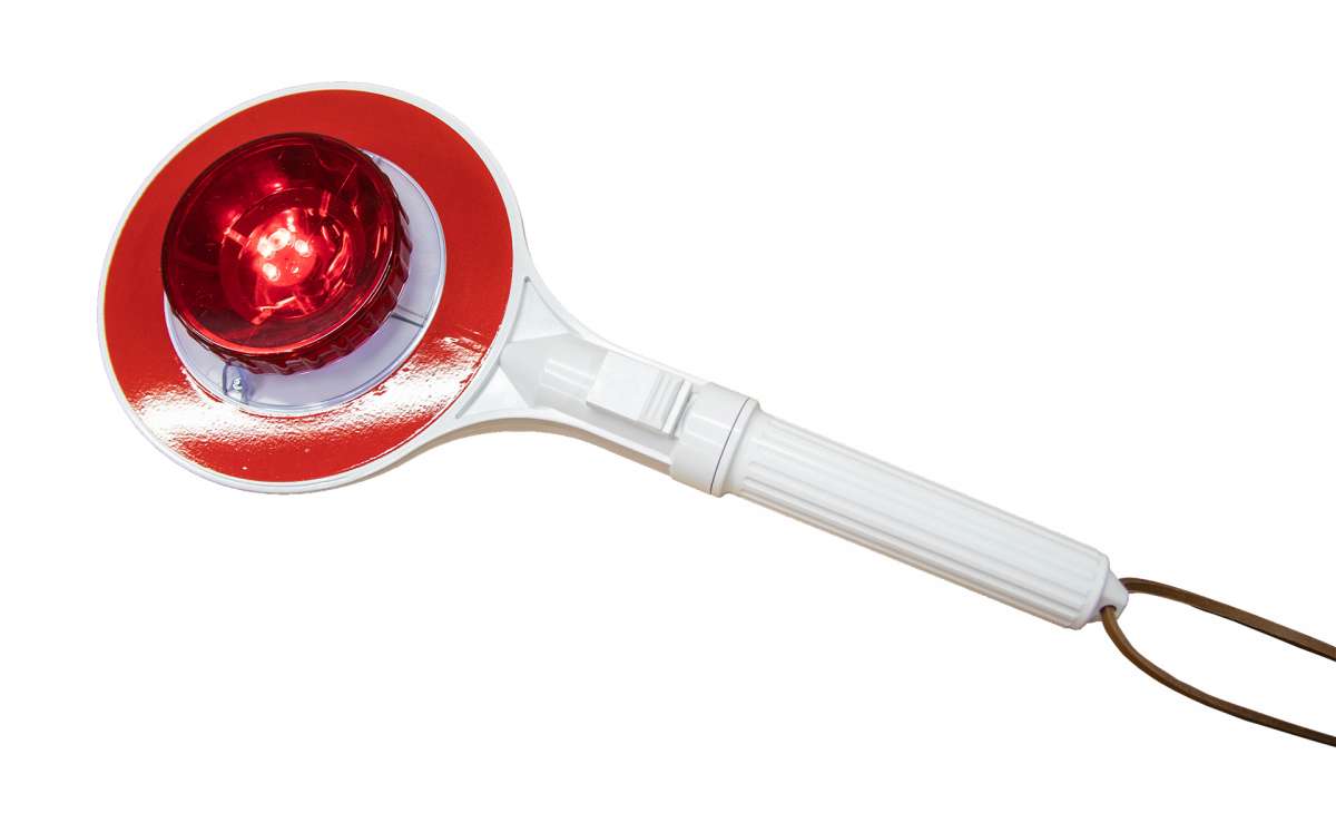 Winkerkelle zweiseitig beleuchtet rot/grün LED | Warn- u ...